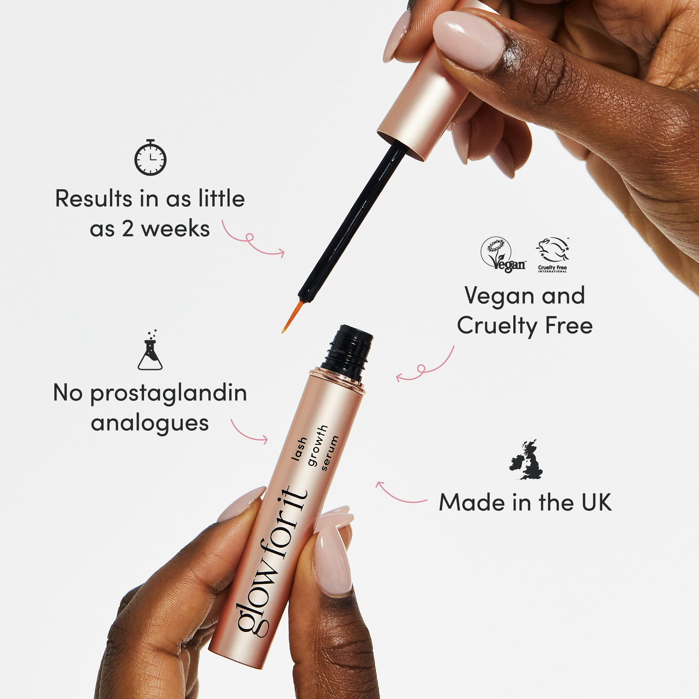 Lash Growth Serum | Glow For It Cruelty-Free Lash Serum - Glow For It